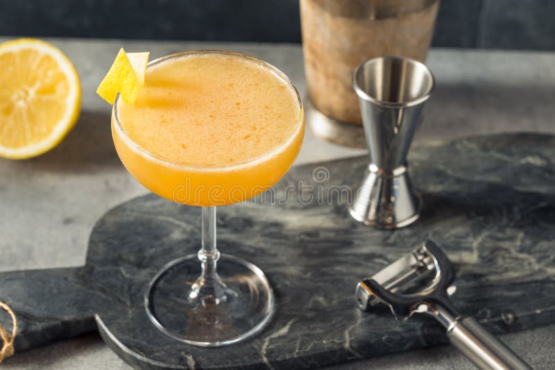 Boozy Refreshing Applejack Rabbit Cocktail Stock Image - Image of ...