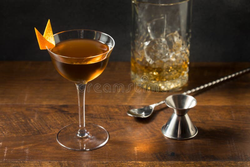 Boozy Refreshing Bamboo Cocktail Stock Image - Image of bottle, drink ...