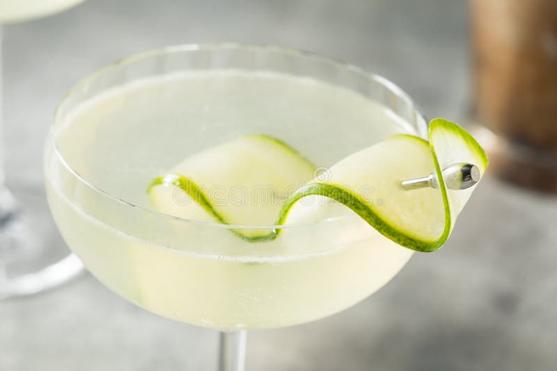 Boozy Refreshing Cold Saketini Cocktail Stock Image - Image of sweet ...