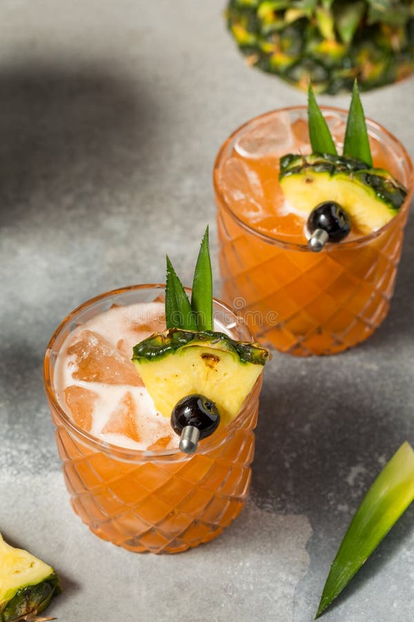 Boozy Refreshing Jungle Bird Tiki Cocktail Stock Image - Image of ...