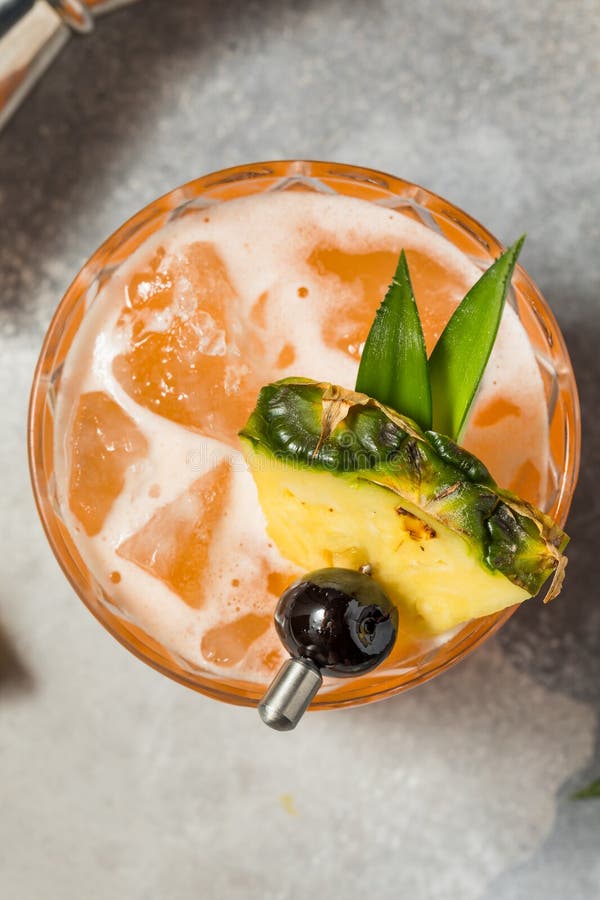 Boozy Refreshing Jungle Bird Tiki Cocktail Stock Image - Image of ...