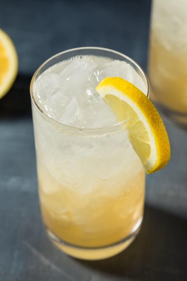Boozy Refreshing Lemon Rum Collins Stock Photo - Image of liquid ...