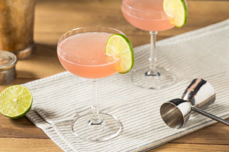 Boozy Refreshing Pink Cosmopolitan Cocktail Stock Image - Image of ...