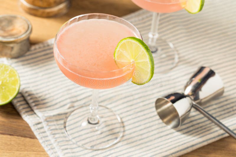 Boozy Refreshing Pink Cosmopolitan Cocktail Stock Image - Image of ...