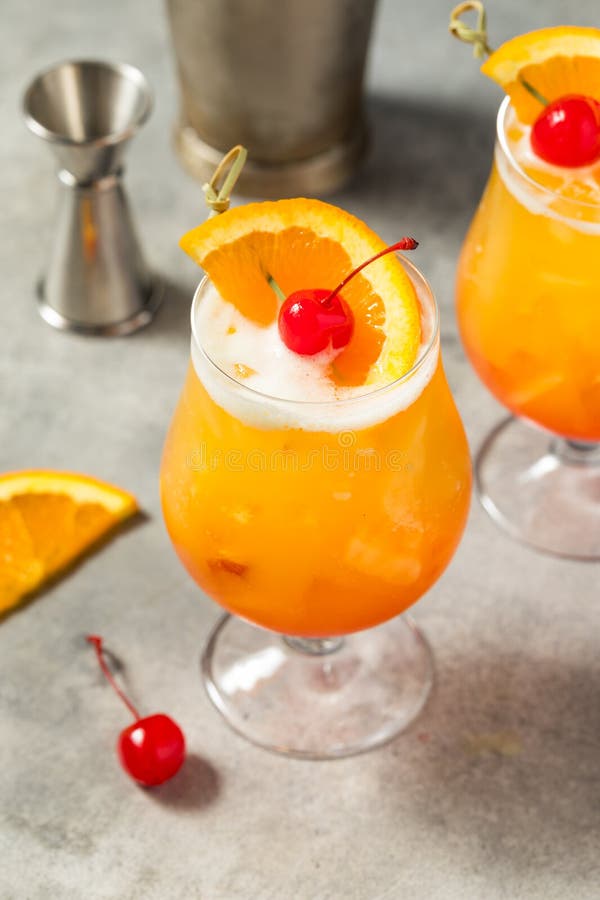 Boozy Refreshing Tokyo Sunset Cocktail Stock Photo - Image of cold ...