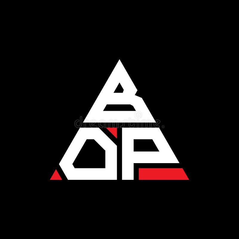 BOP Triangle Letter Logo Design with Triangle Shape. BOP Triangle Logo ...