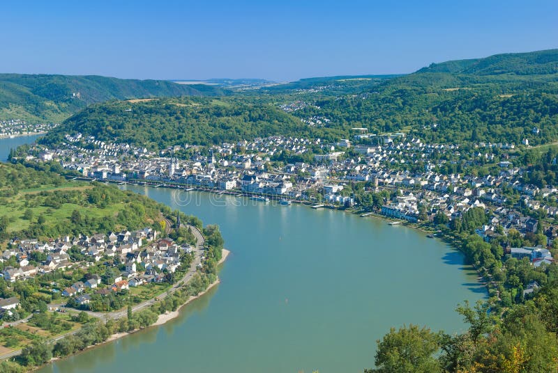 Boppard,Rhine River,Germany Stock Image - Image of boppard, vacation ...