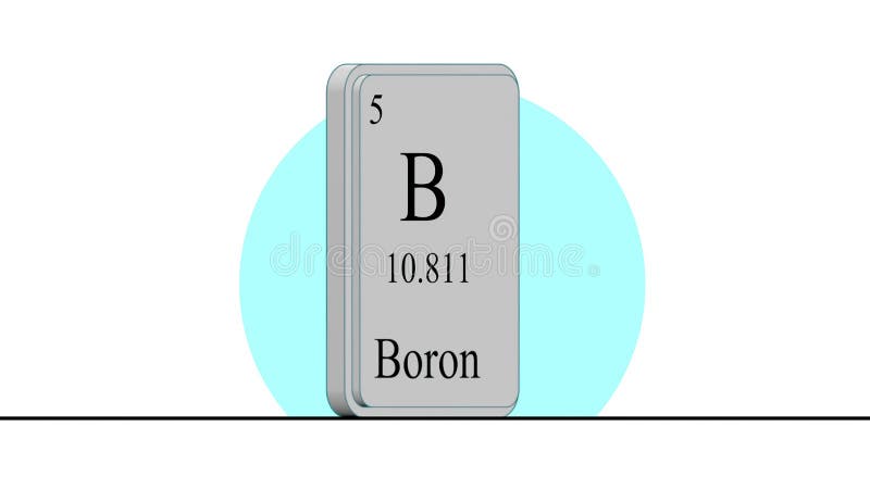 Bor. Element Des Periodensystems Der Mendeleev Stock Abbildung ...