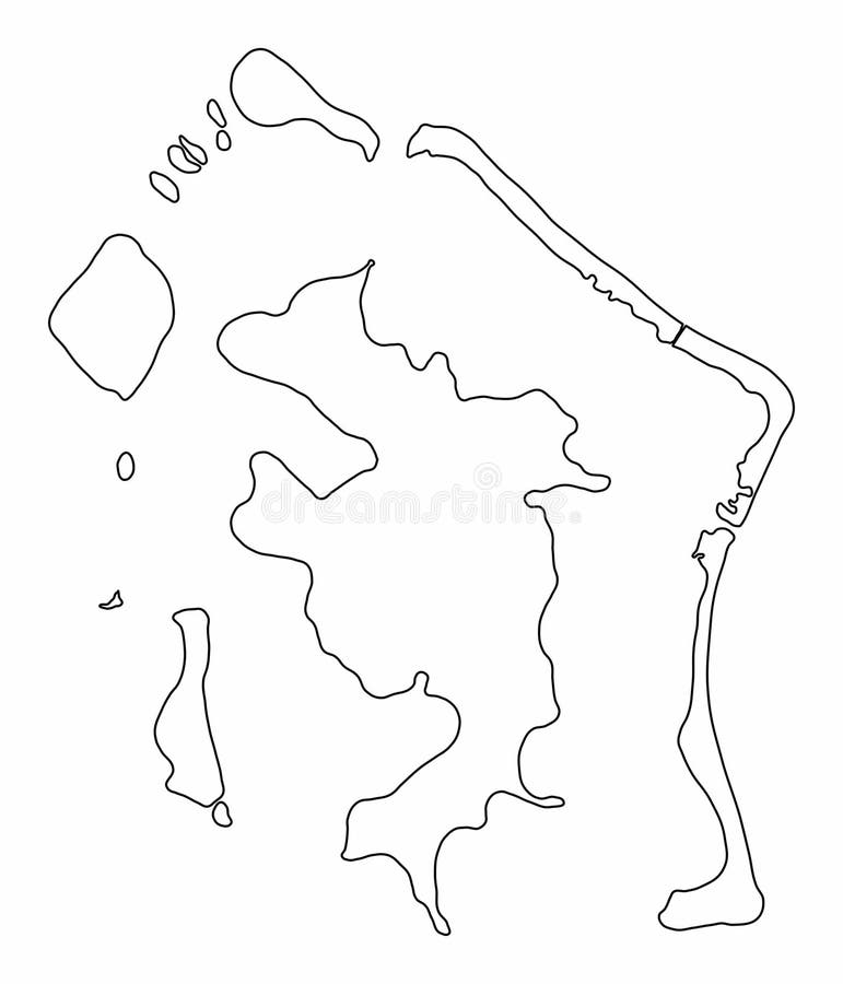 Blank Island Map Outline Island Outline Map Stock Illustrations