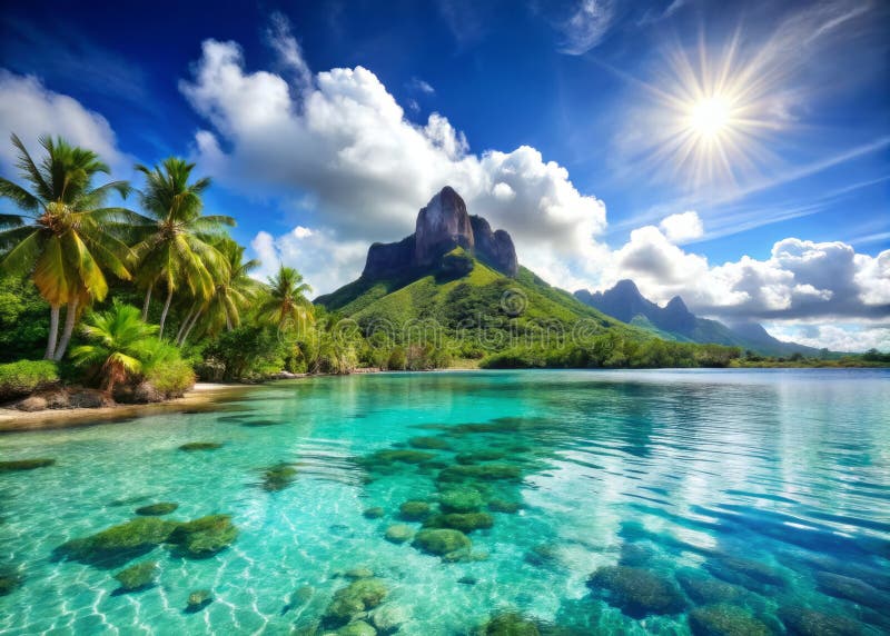Bora Bora Paradise Breathtaking Island Views Captured with Rule of ...