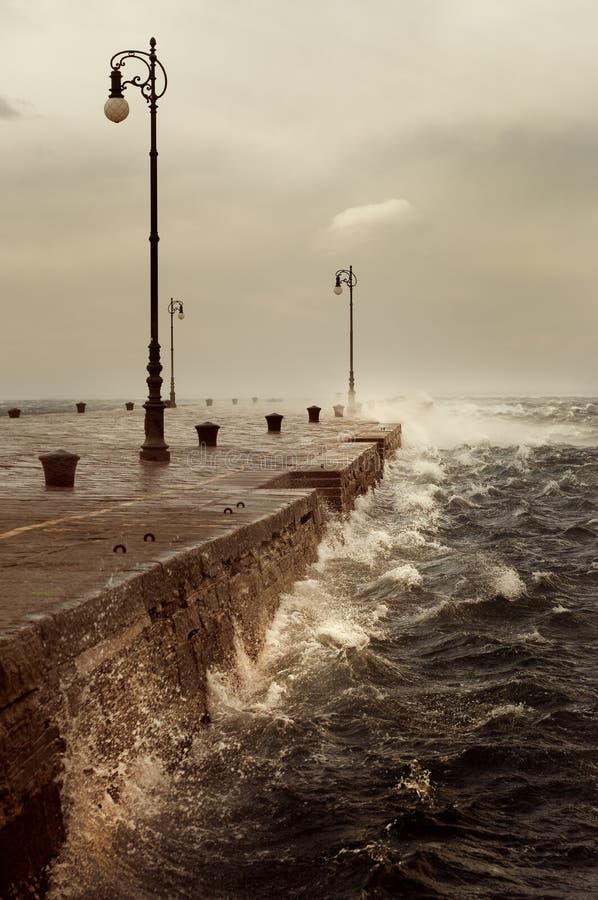Bora, a Stormy Wind in Trieste, Italy Stock Image - Image of trieste ...