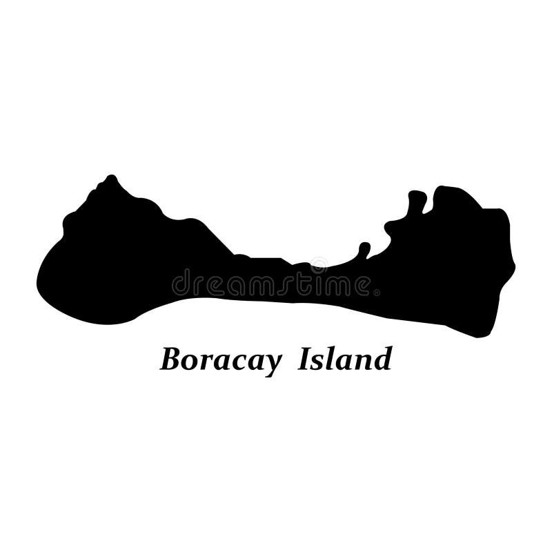 Boracay island map stock illustration. Illustration of luxury - 362431908