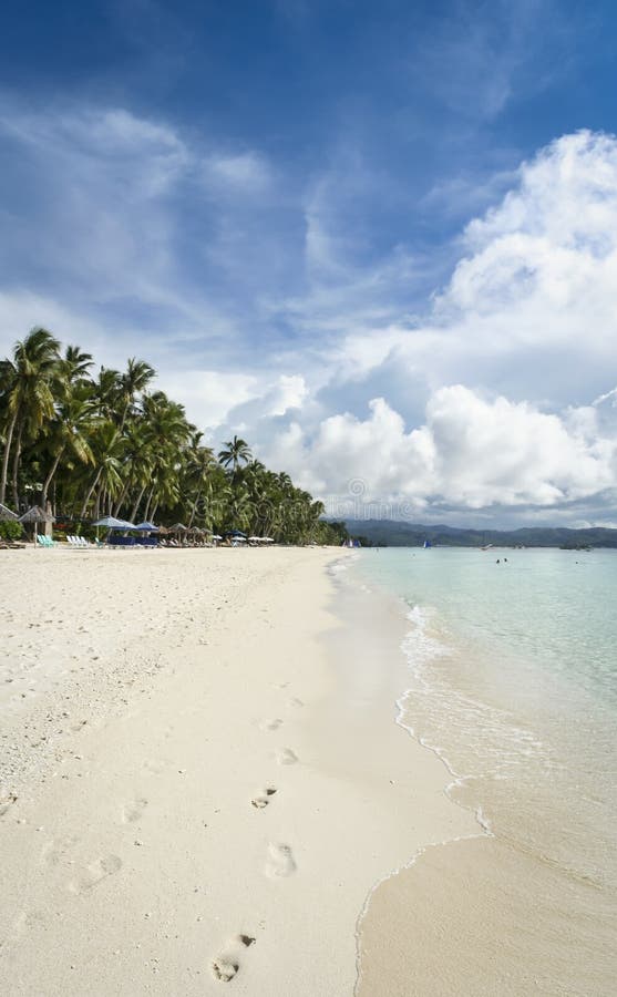 Boracay Island White Beach Background Philippines Stock Photo - Image ...