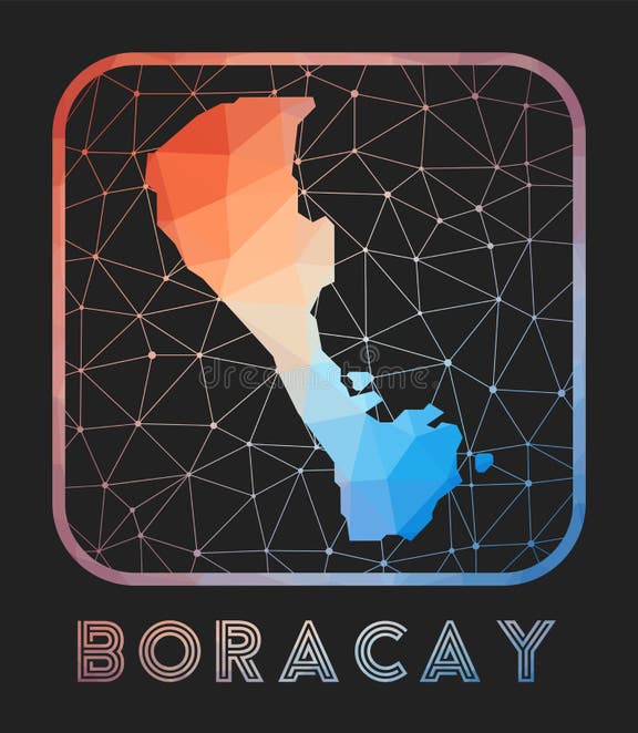 Boracay map design. stock vector. Illustration of location - 176042222