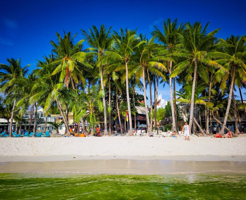 Massive Algae Bloom Making Emerald Green Water Boracay Island Philippines Stock Photos - Free ...