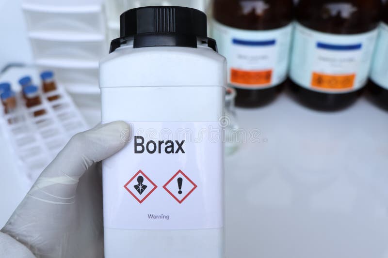 Borax in Container, Chemical Analysis in Laboratory Stock Photo - Image ...
