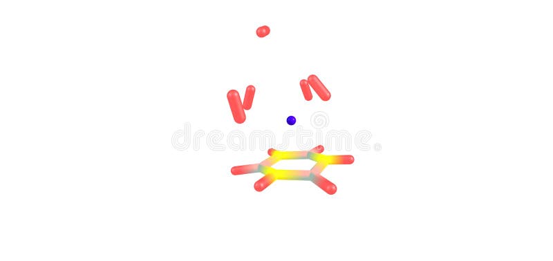 Borazine with Li Cation and Hydrogen Molecules Isolated on White Stock ...