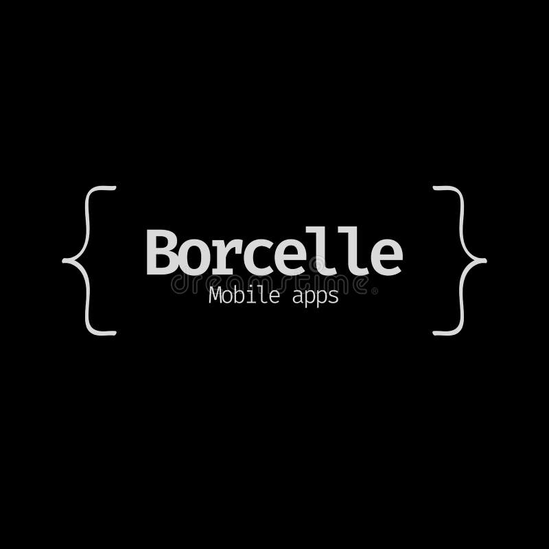 Borcelle mobile app stock illustration. Illustration of emblem - 266105232