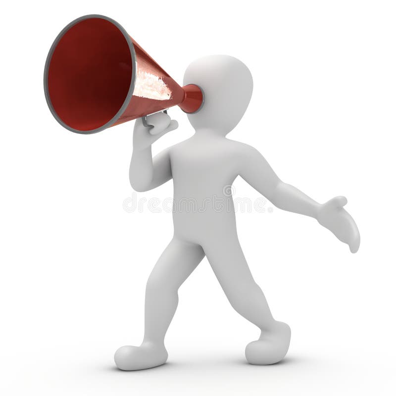 Borco old megaphone stock illustration. Illustration of help - 15392039