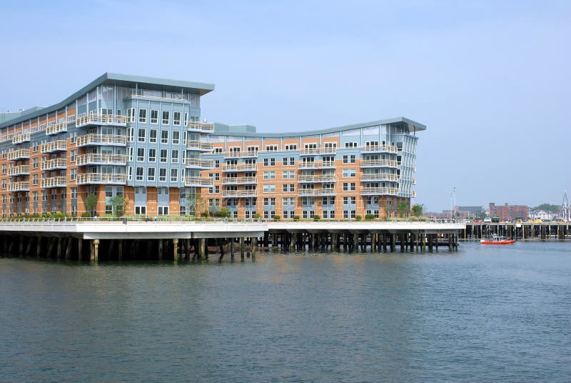 Bord de mer de Boston image stock. Image du bureau, bateau - 7511807
