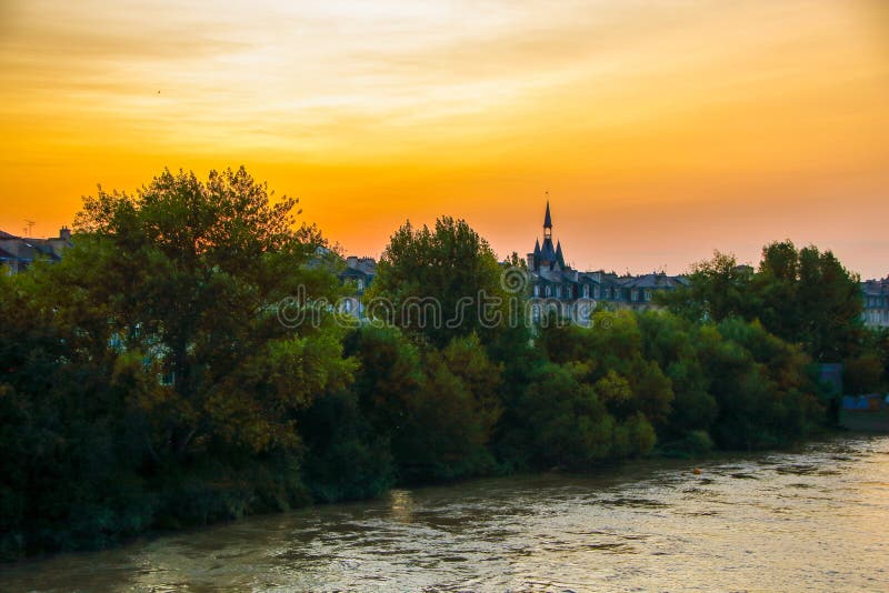 Bordeaux at sunset stock photo. Image of travel, bordeaux - 100488830