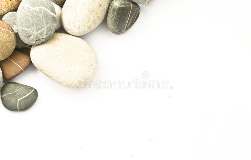 White Pebble Stone Frame Border Stock Photo - Image of background ...