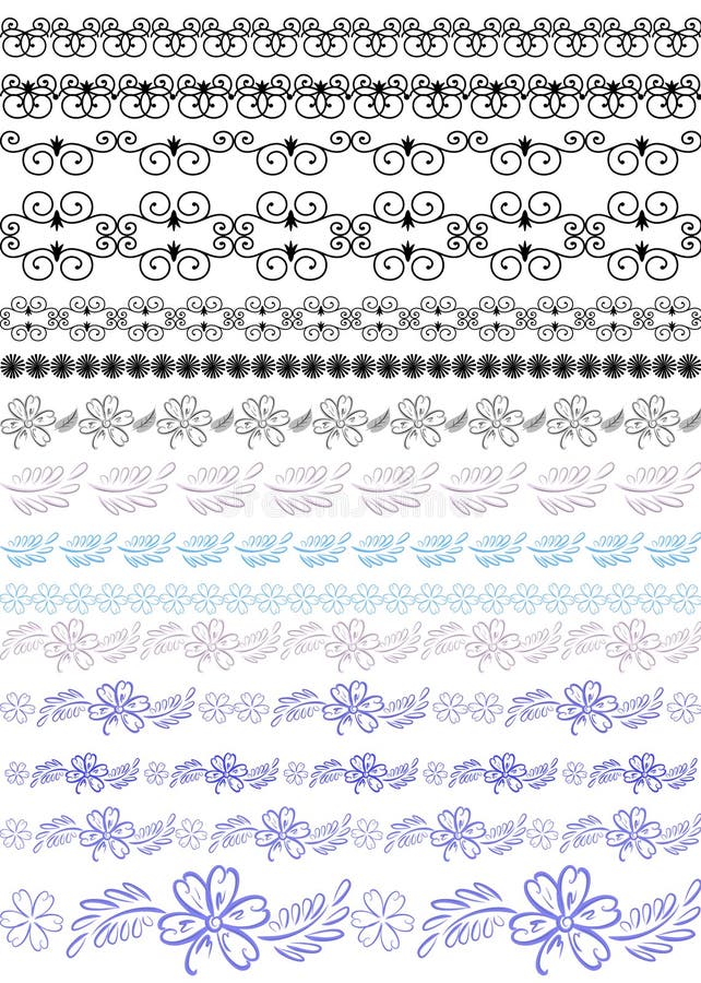 Retro 50s & 60s Patterns Stock Vector - Illustration of vector, border ...