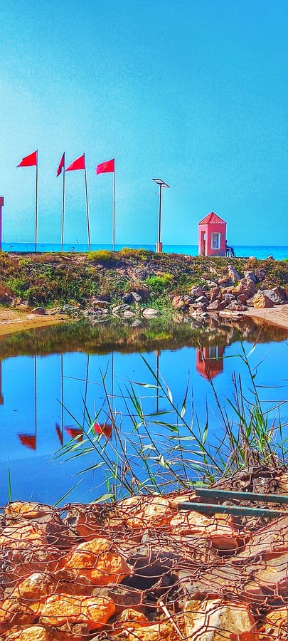 Border of Algeria with Morocco Stock Image - Image of coast, border ...