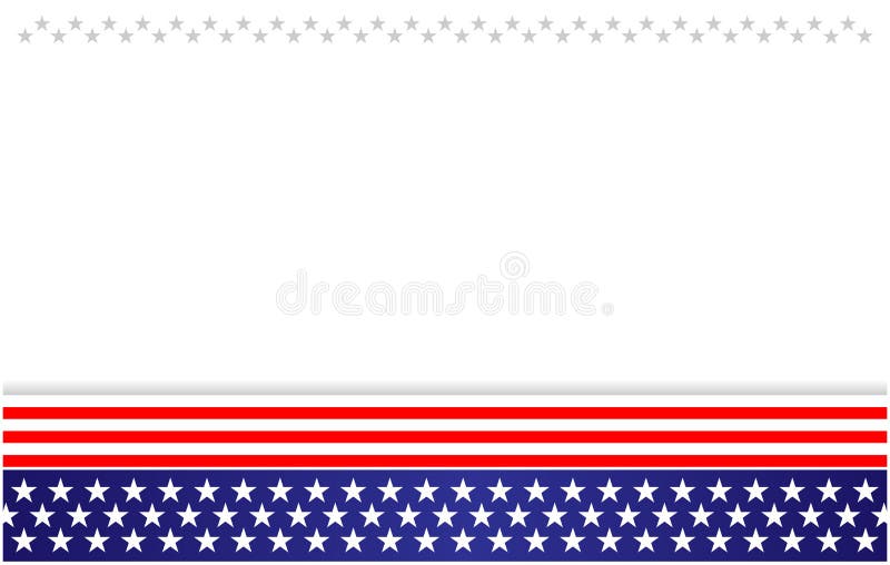 American Flag Symbols Border Frame Banner Design Template. Stock Vector ...