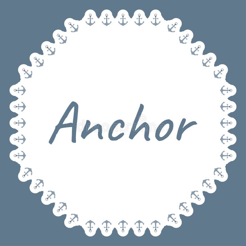 Border with Anchor for Banner, Poster, and Greeting Card Stock Vector ...
