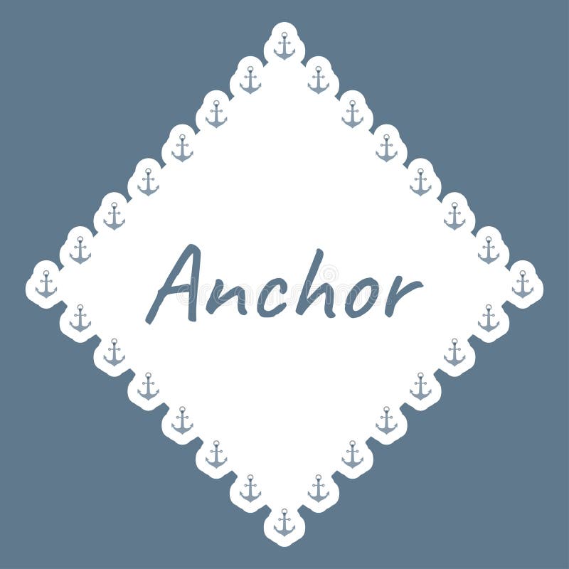 Border with Anchor for Banner, Poster, and Greeting Card Stock Vector ...