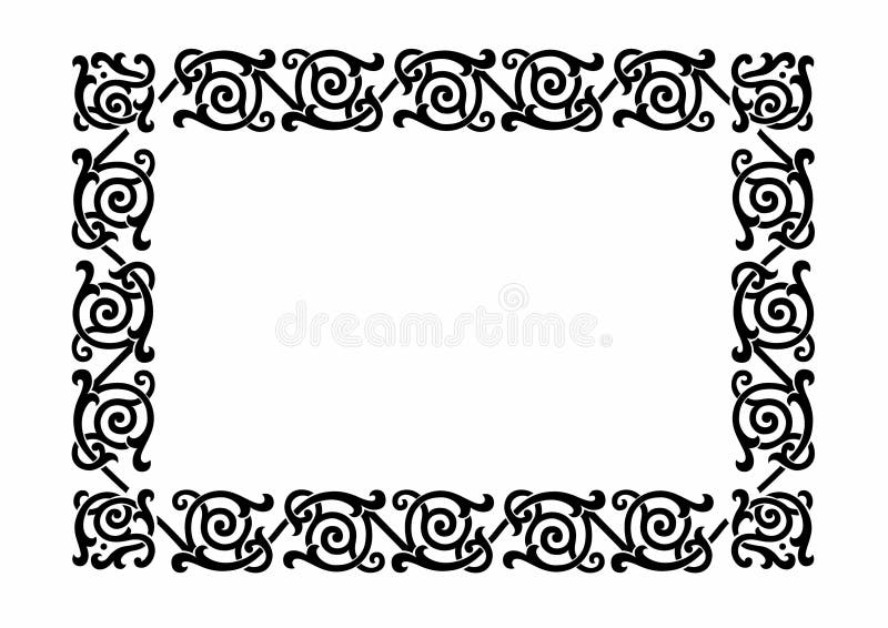 Border with arabesque stock vector. Illustration of framing - 104060223