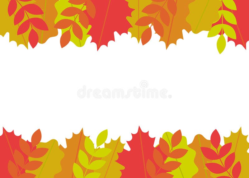 Border Autumn Leaves. Frame Fallen Leaves of Maple, Oak, Rowan Stock ...