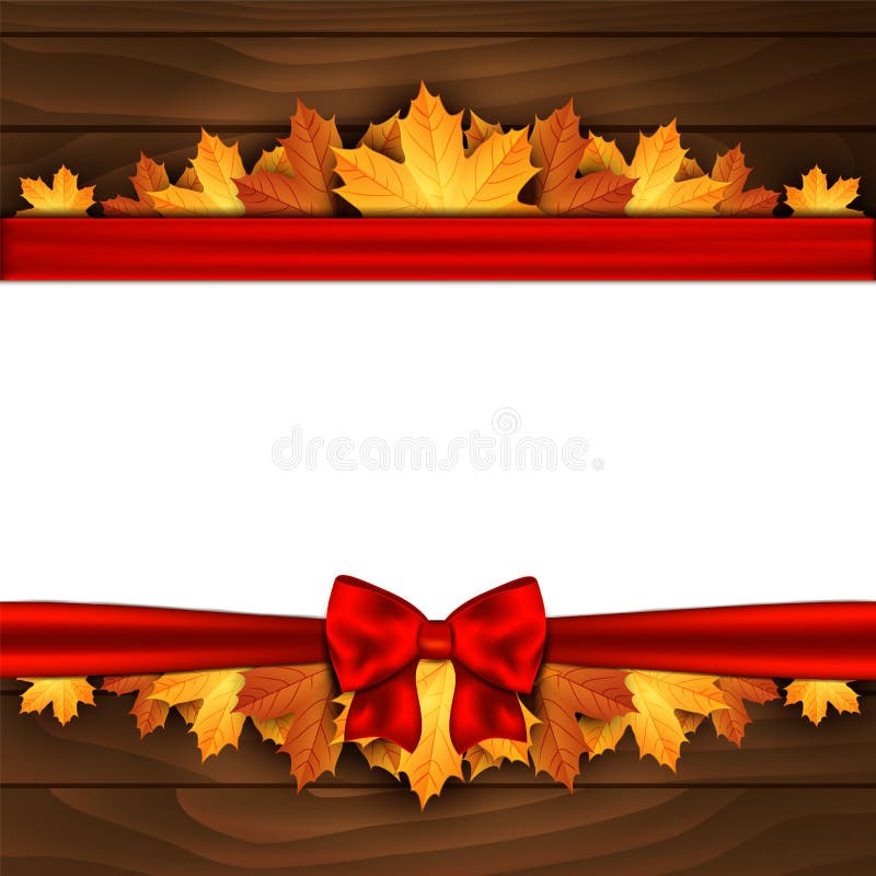 Border of Autumn Maples Leaves. Stock Vector - Illustration of october ...