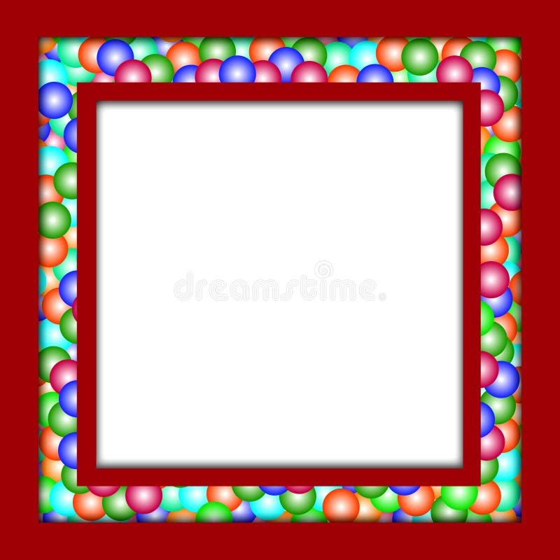 Border with balls stock vector. Illustration of orange - 3161680