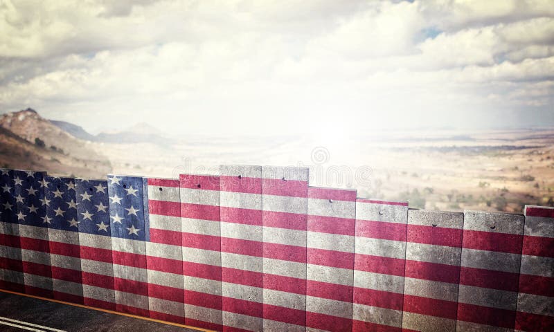 Border barrier concept stock illustration. Illustration of wall - 85353449