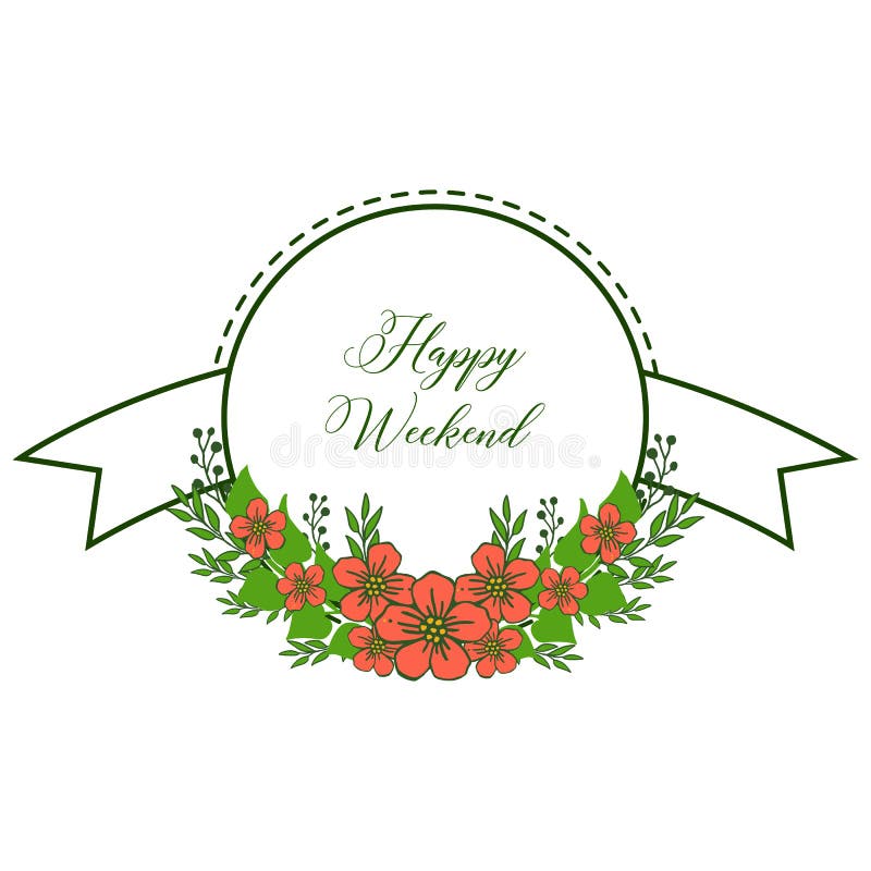 Border Bright Green Leafy Flower Frame, for Beautiful Card Happy ...