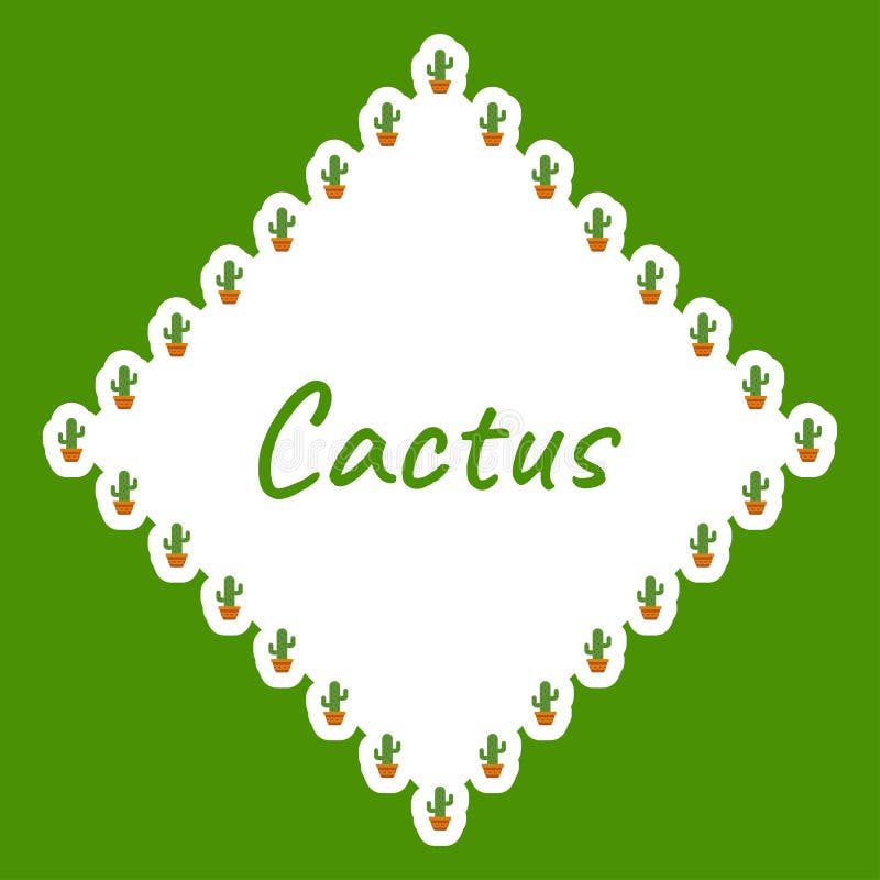 Simple Cactus Border Stock Illustrations – 135 Simple Cactus Border ...