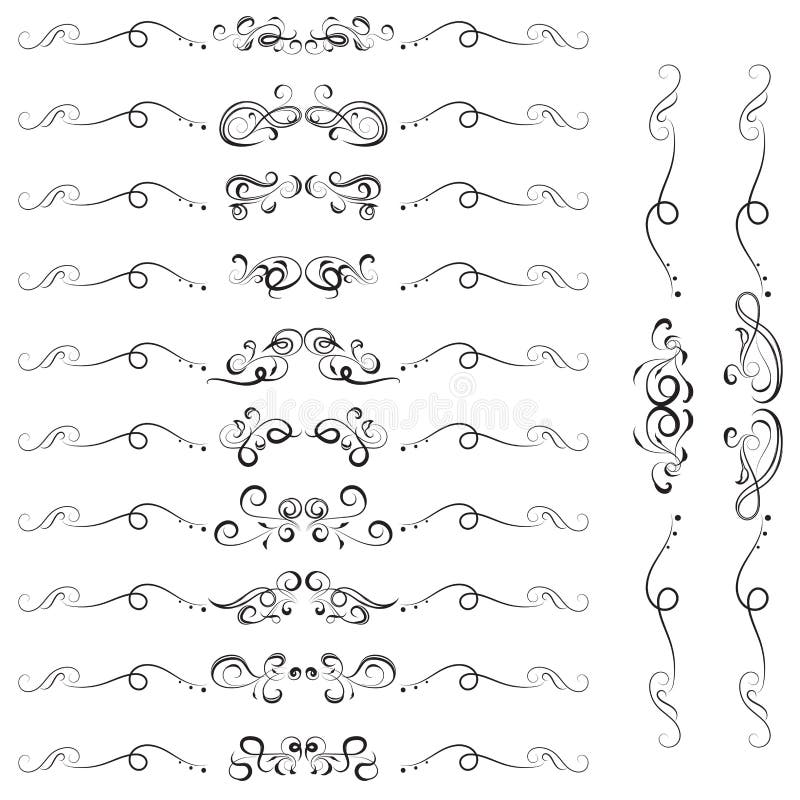 Border Calligraphic Vector Eps 10 Stock Vector - Illustration of ...