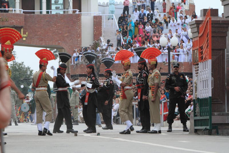The Border Ceremony of Attari Editorial Photo - Image of ceremonial ...
