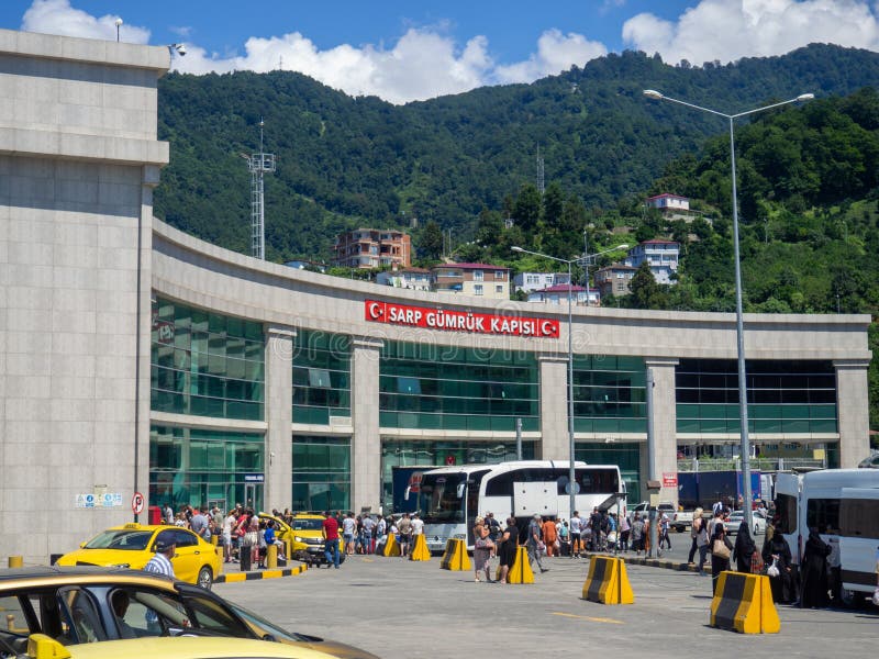 Border Checkpoint between Turkey and Georgia. State Building. on the ...
