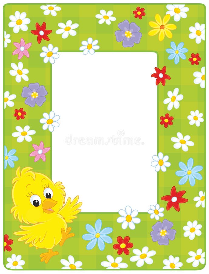 Flowers photo-frame stock illustration. Illustration of color - 4021063