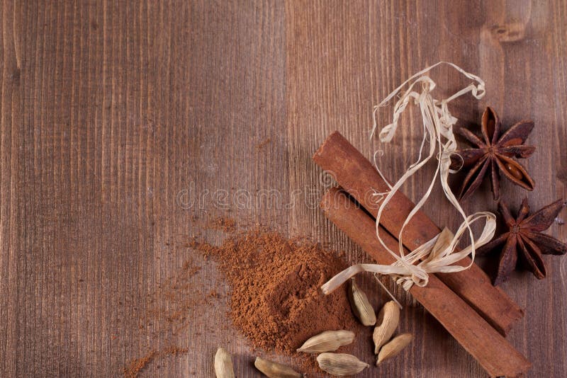 Cinnamon Border stock photo. Image of clove, space, flavorings - 33370884