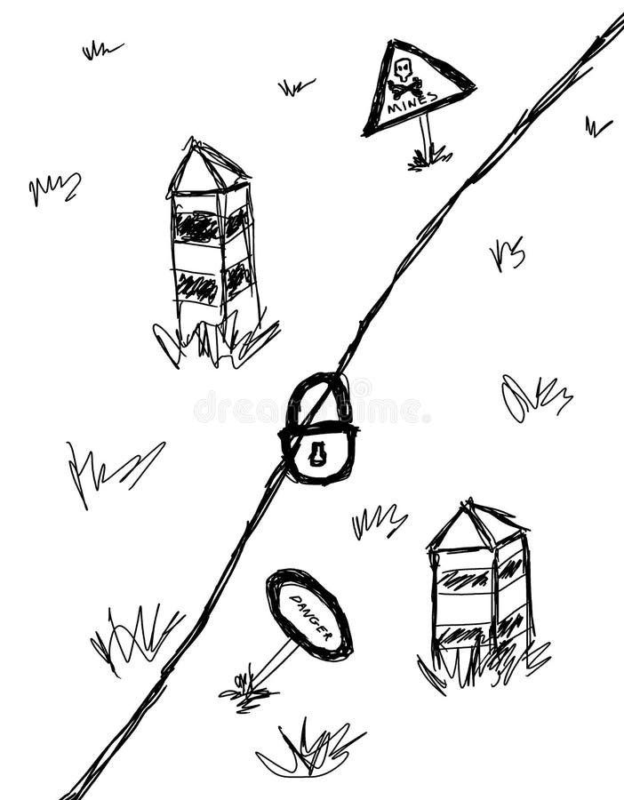 Border is Closed. Concept of Conflict between Neighboring Countries ...