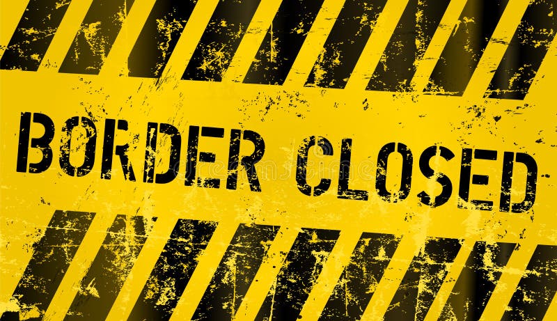 Border closed sign stock vector. Illustration of politics - 85101925