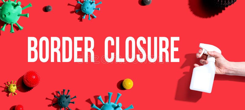 Border Closure Theme with Spray and Viruses Stock Image - Image of ...