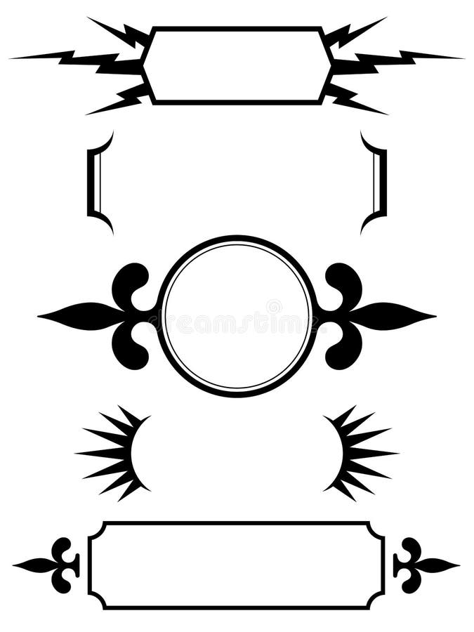 Art Deco Design Elements Collection Border Stock Vector - Illustration ...