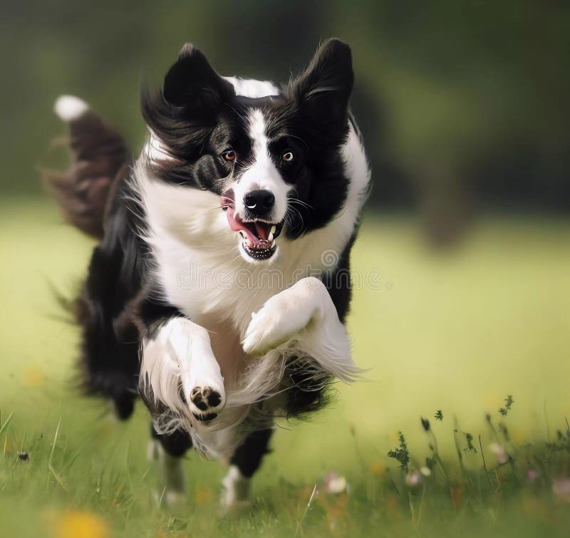 Border Collie Running Stock Illustrations – 253 Border Collie Running ...