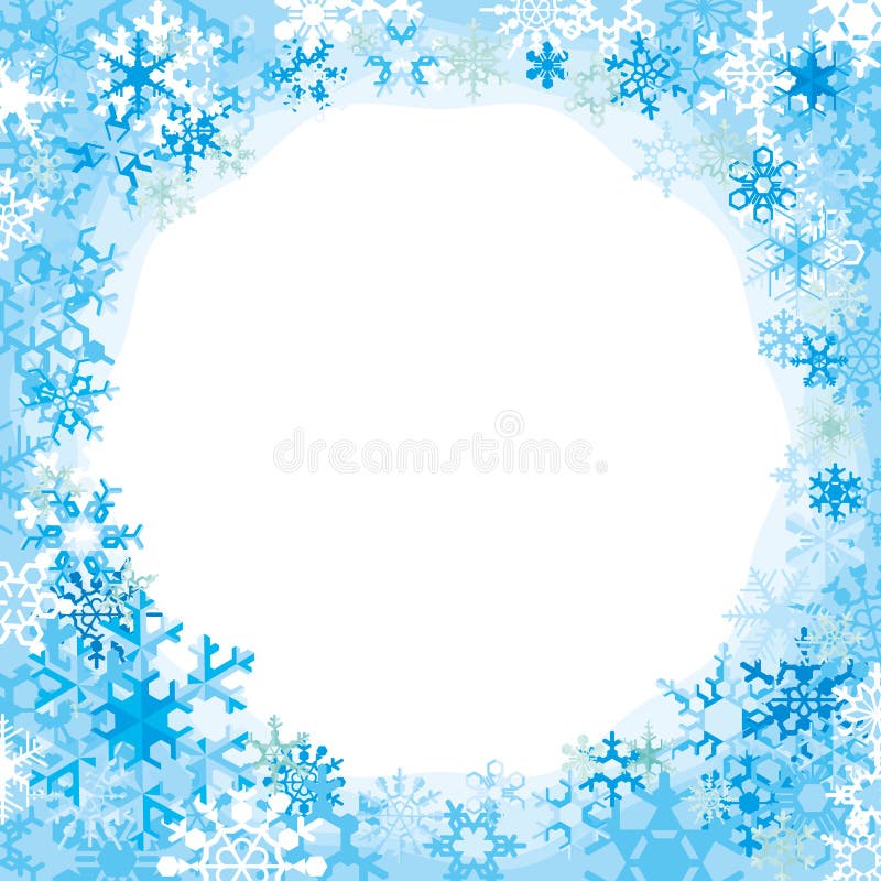 Border from Colored Snowflakes Stock Vector - Illustration of ...