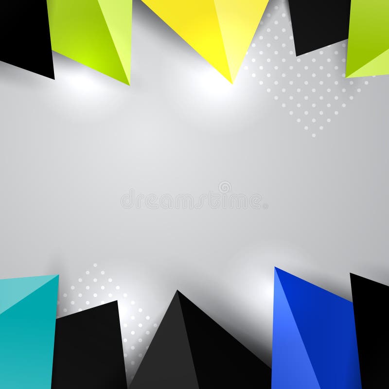 Border Colorful Triangle Decoration Elements Stock Vector ...